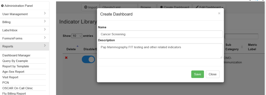 Indicator Dashboard – The Oscar Galaxy