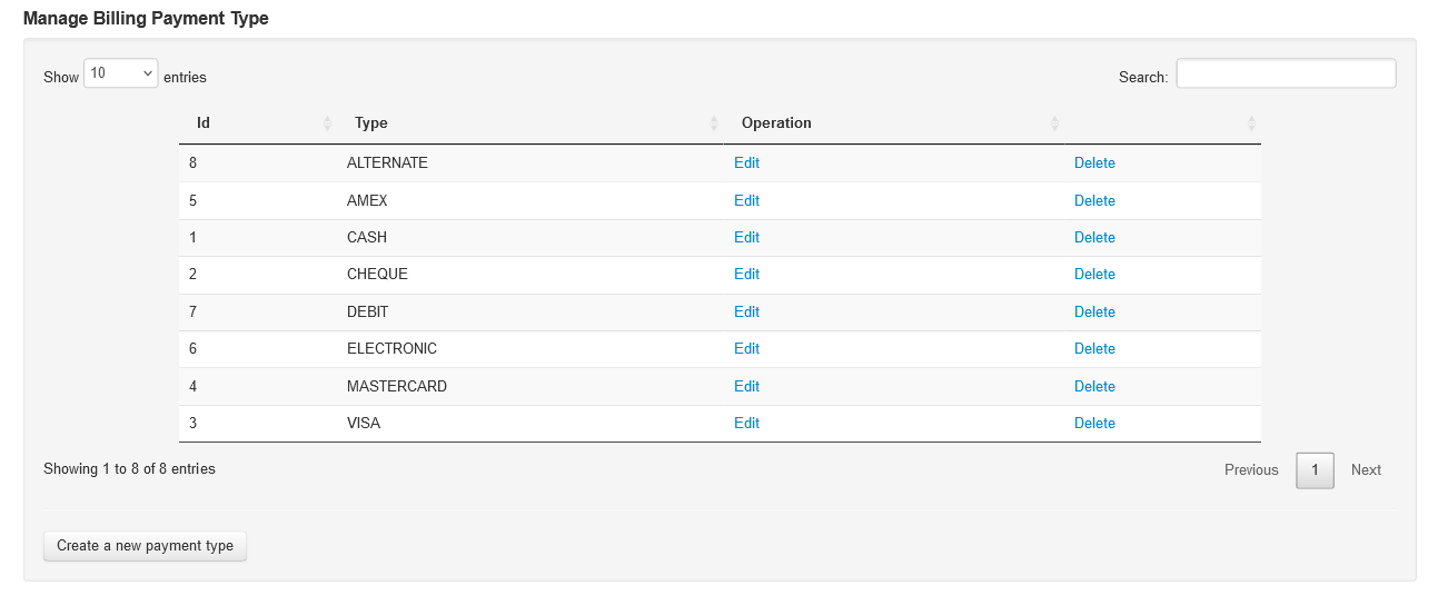 Billing Admin – The Oscar Galaxy