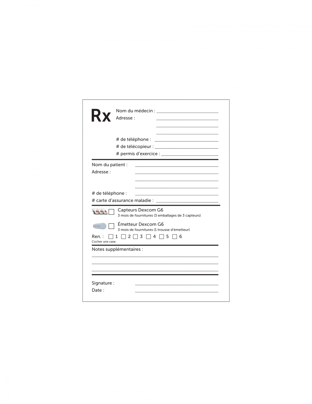 Dexcom G6 Formulaire de prescription – The Oscar Galaxy