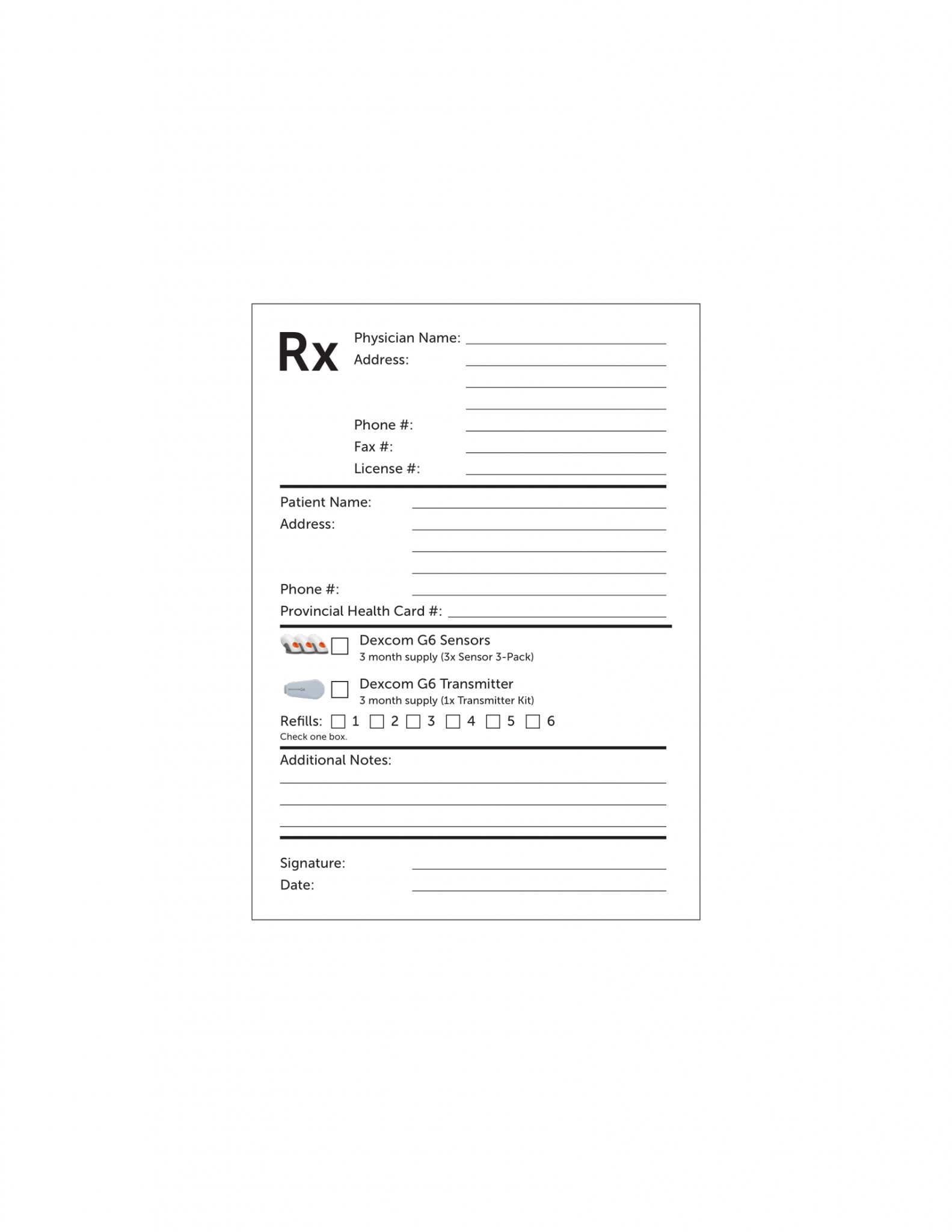 Dexcom G6 Prescription Rx Form – The Oscar Galaxy