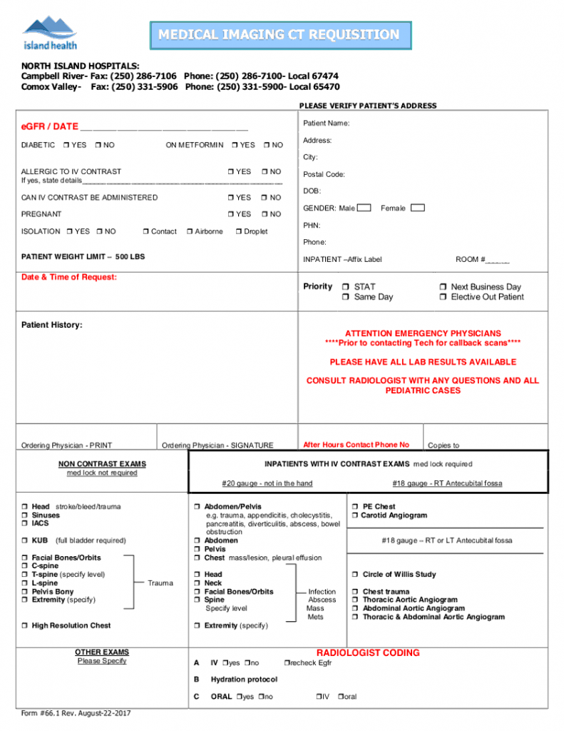 VIHA CT Requisition (North Island) – The Oscar Galaxy