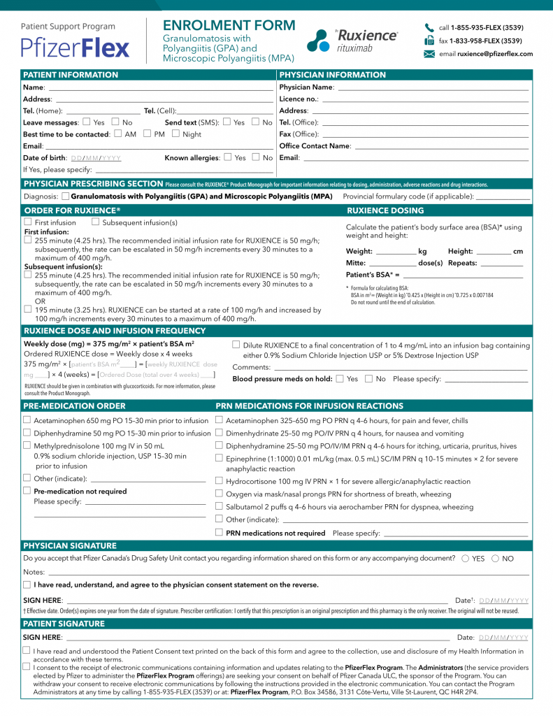 Ruxience (rituximab) GPA MPA Pfizerflex PSP Form-2021 – The Oscar Galaxy