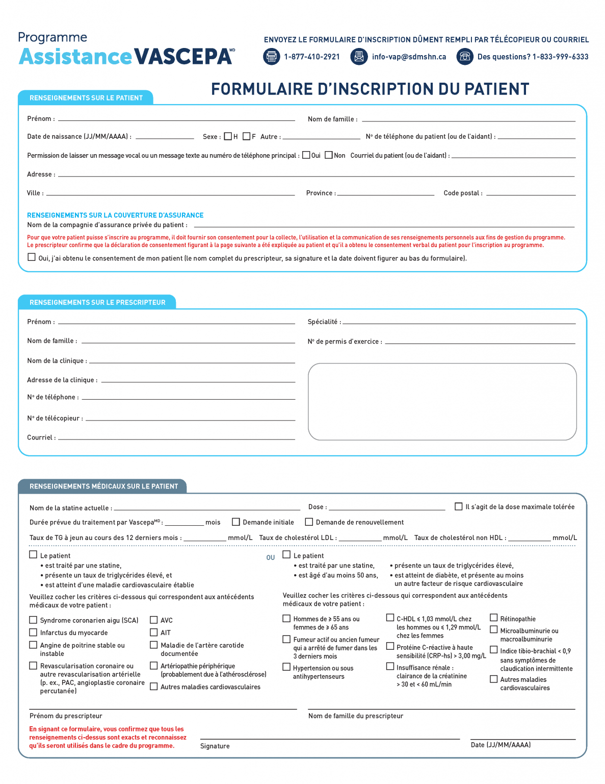 VASCEPA Programme d’Assistance Formulaire d’inscription-QC-Fr/2022 ...