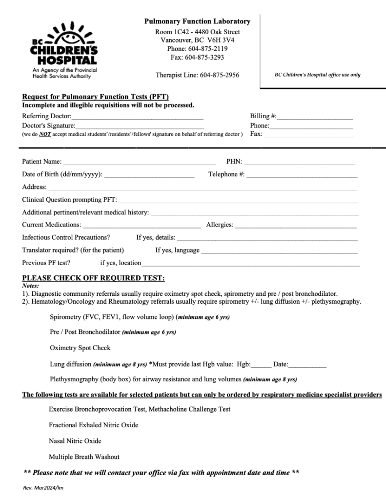 BCCH Pulmonary Function Laboratory – The Oscar Galaxy