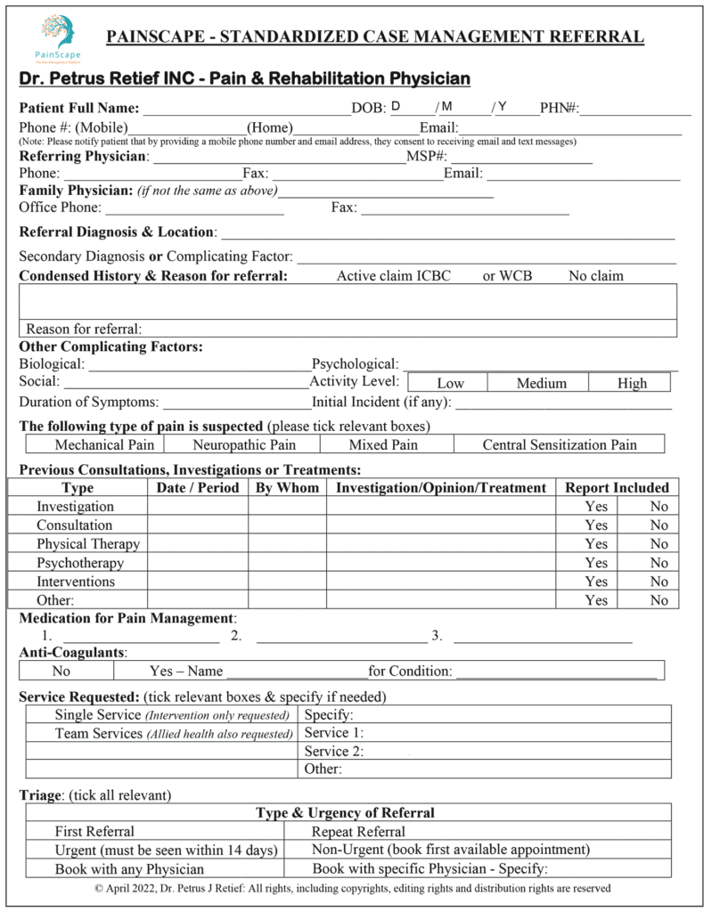 Painscape Standardized Case Management Referral – The Oscar Galaxy