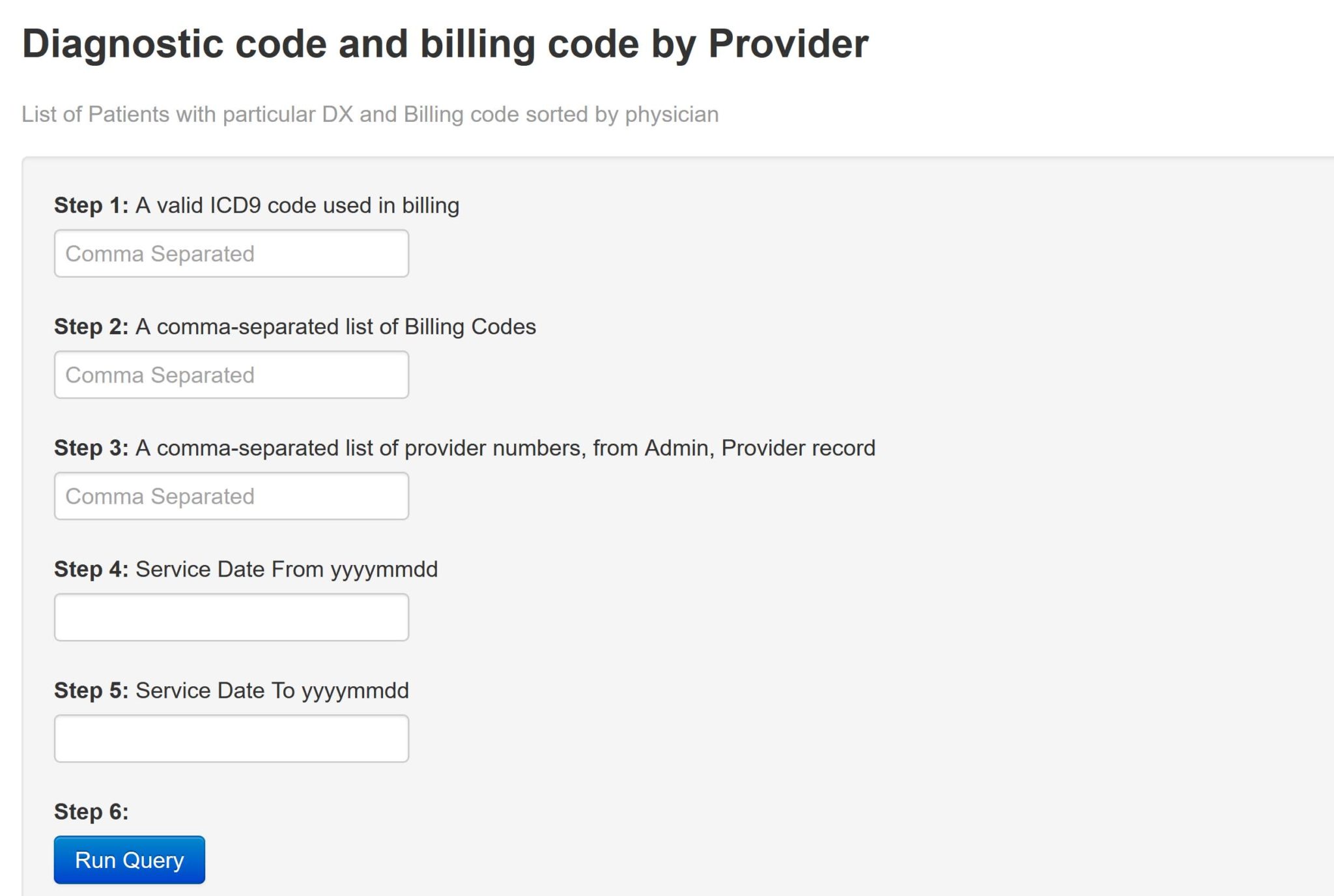 Diagnostic code and billing code by Provider – The Oscar Galaxy