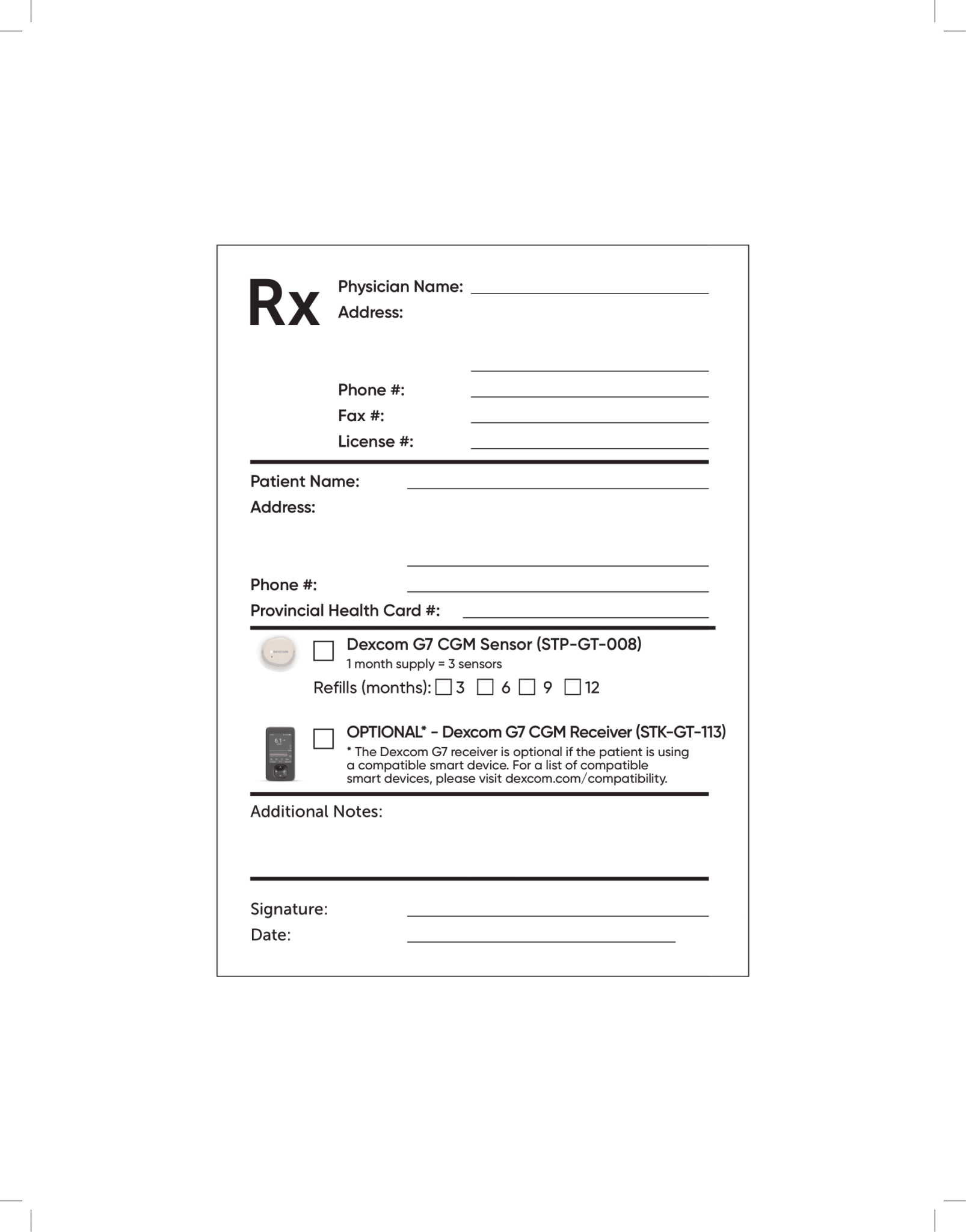 Dexcom G7 Prescription Form – The Oscar Galaxy