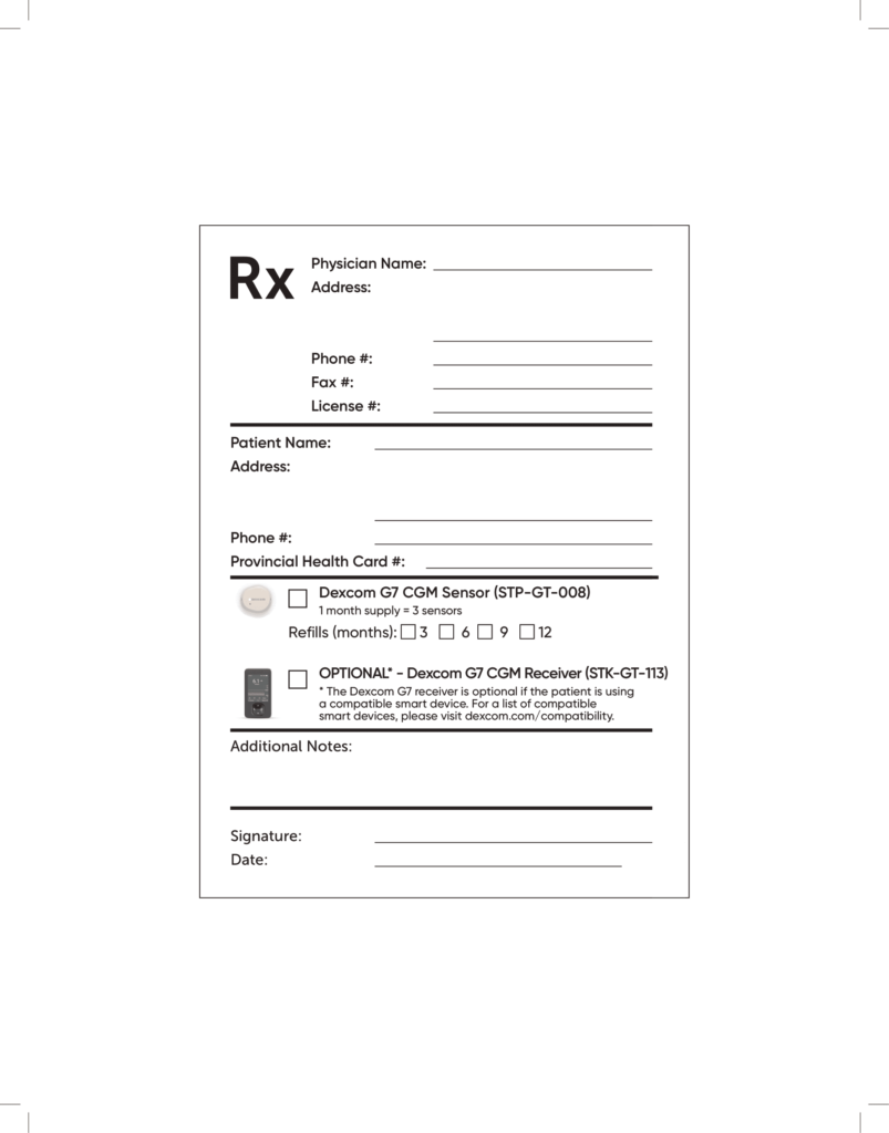 Dexcom G7 Prescription Form – The Oscar Galaxy