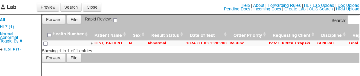 Creating a New Lab Result – The Oscar Galaxy