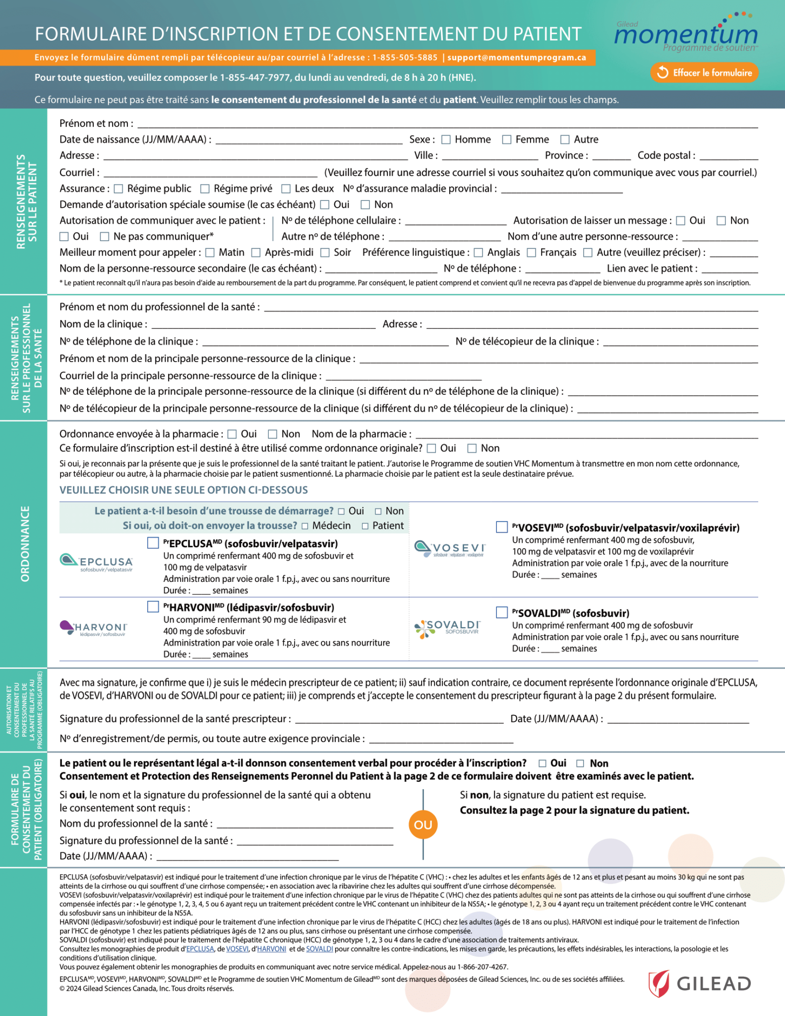 Gilead Momentum Programme de soutiens pour VHC : Epclusa Harvoni Vosevi ...