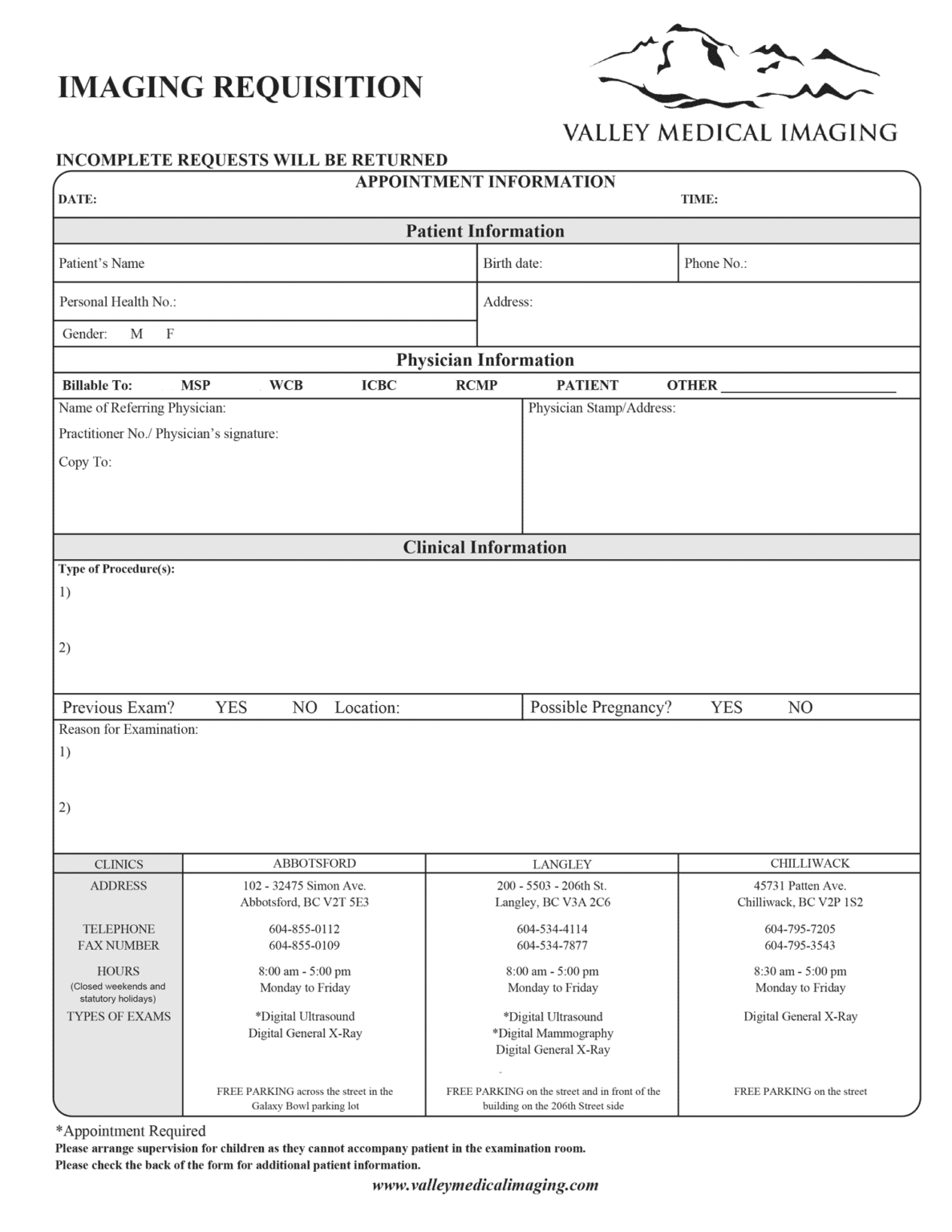 Valley Medical Imaging Requisition 2024 – The Oscar Galaxy