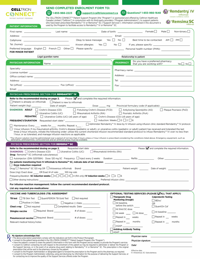 Remdantry IV and Remsima SC (infliximab) Celltrion Connect PSP ...