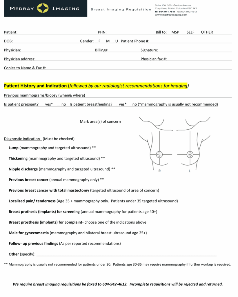 MedRay Breast Imaging Requisition 2021 – The Oscar Galaxy