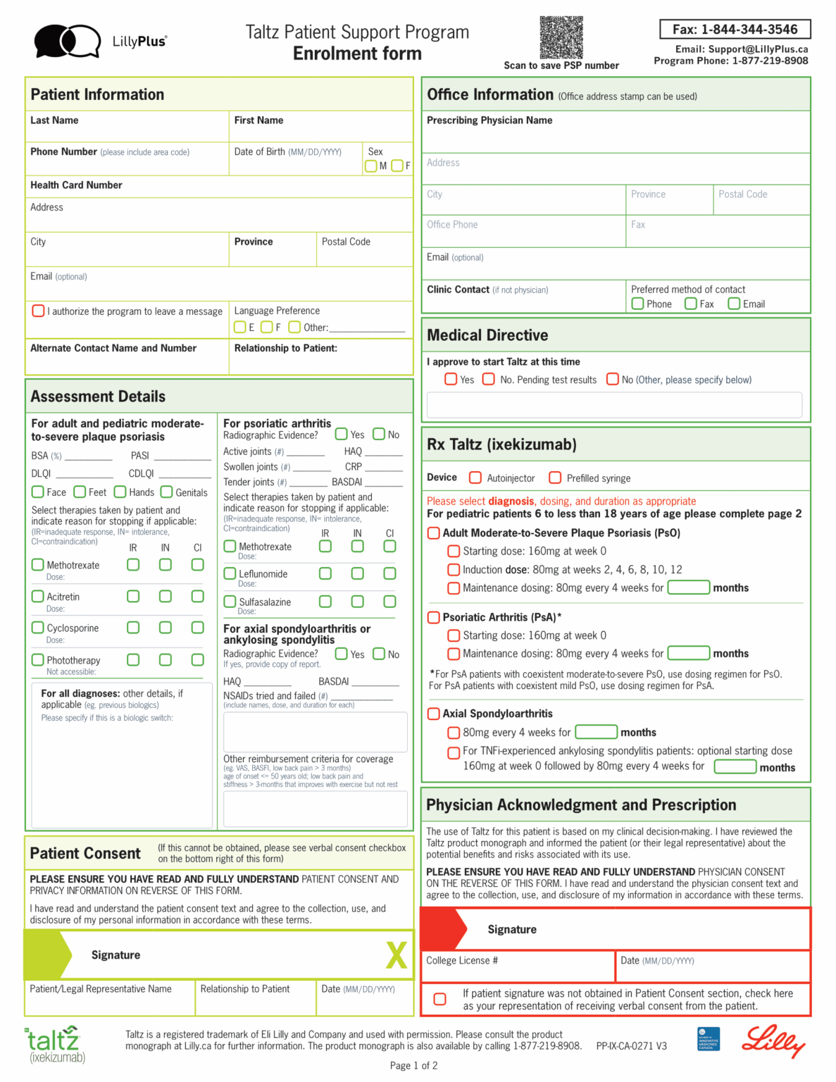 Taltz (ixekizumab) LillyPlus PSP Form 2025 – The Oscar Galaxy