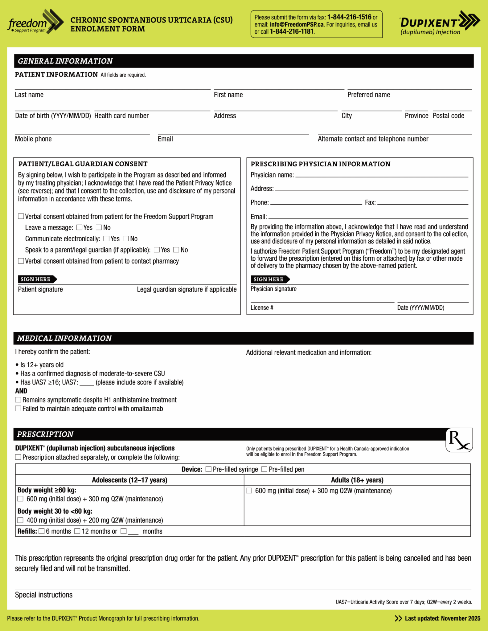 Dupixent (dupilumab) PSP Enrolment Form CSU EN 2025 – The Oscar Galaxy