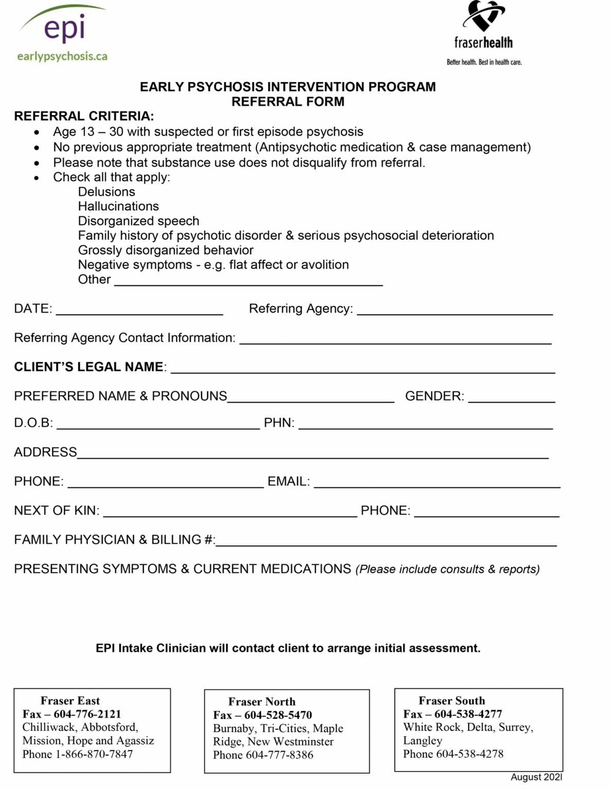 Fraser Health Early Psychosis Intervention – The Oscar Galaxy